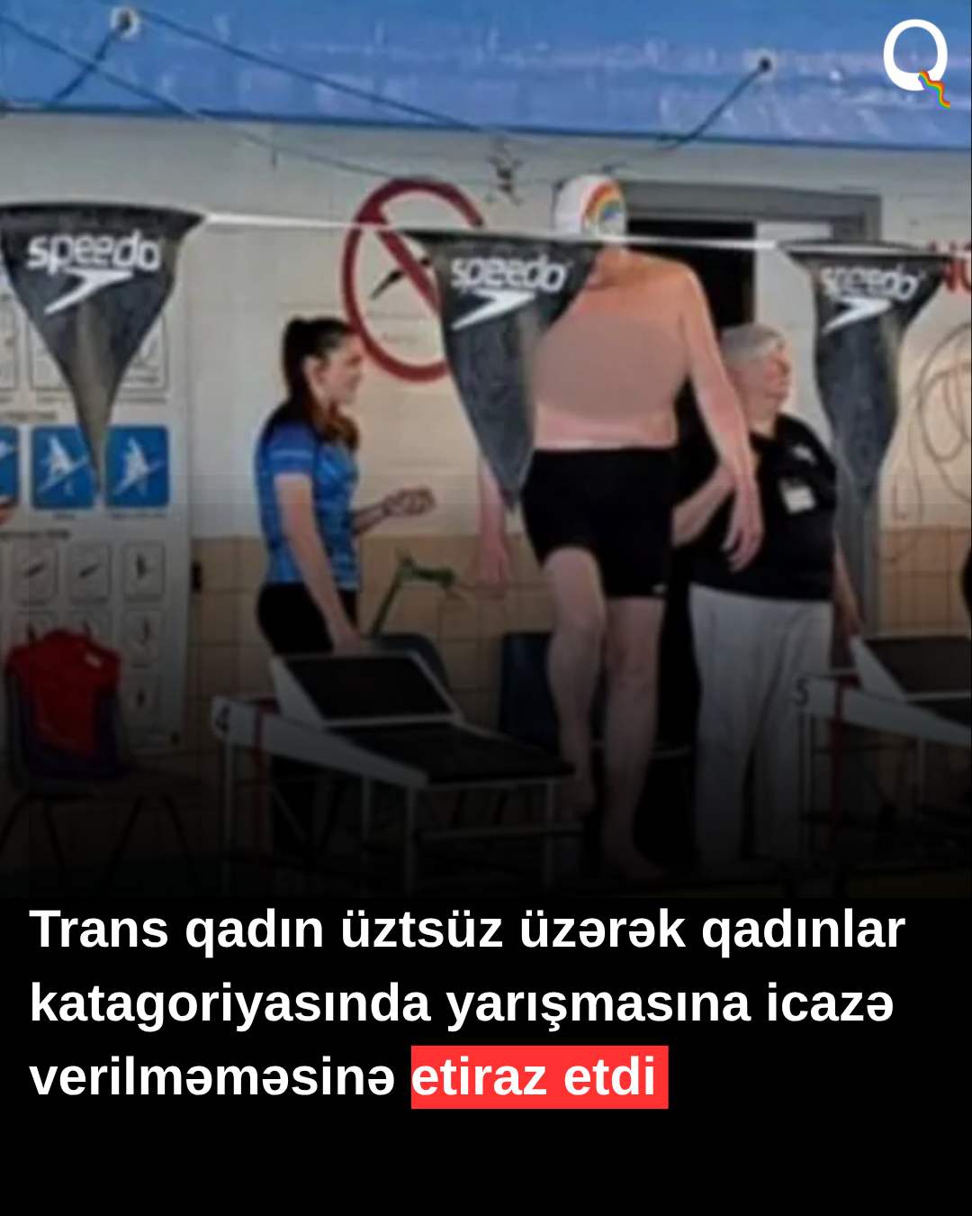 İngiltərədə trans qadın üzgüçü etiraz üçün soyunub - Qıy Vaar!